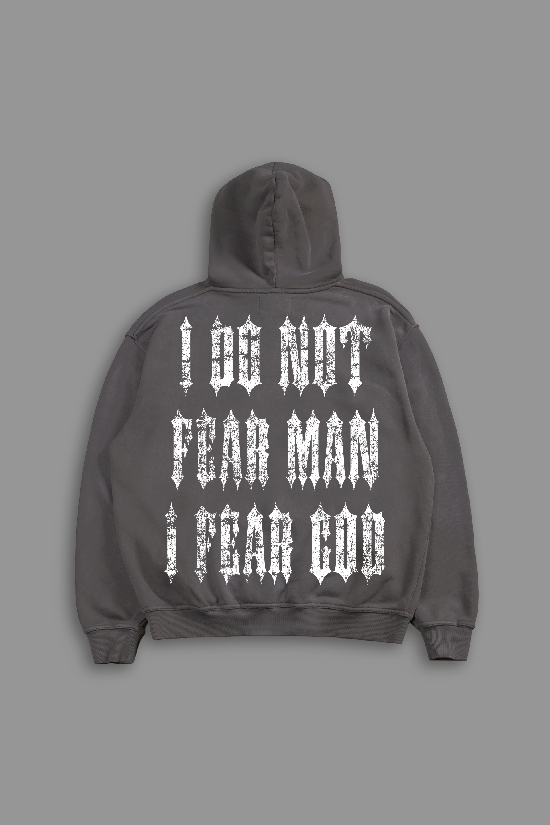 Fear No Man "Faded" Hoodie in Gray – Fear the Lamb